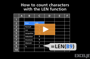 Excel LEN function | Exceljet